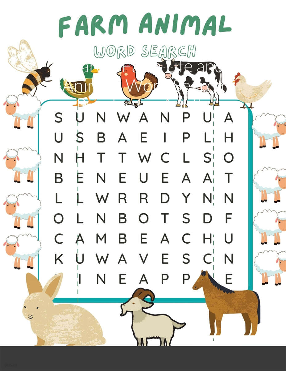Farm Animal Word Search: Farm Life and Animals Word Search Puzzles for ...