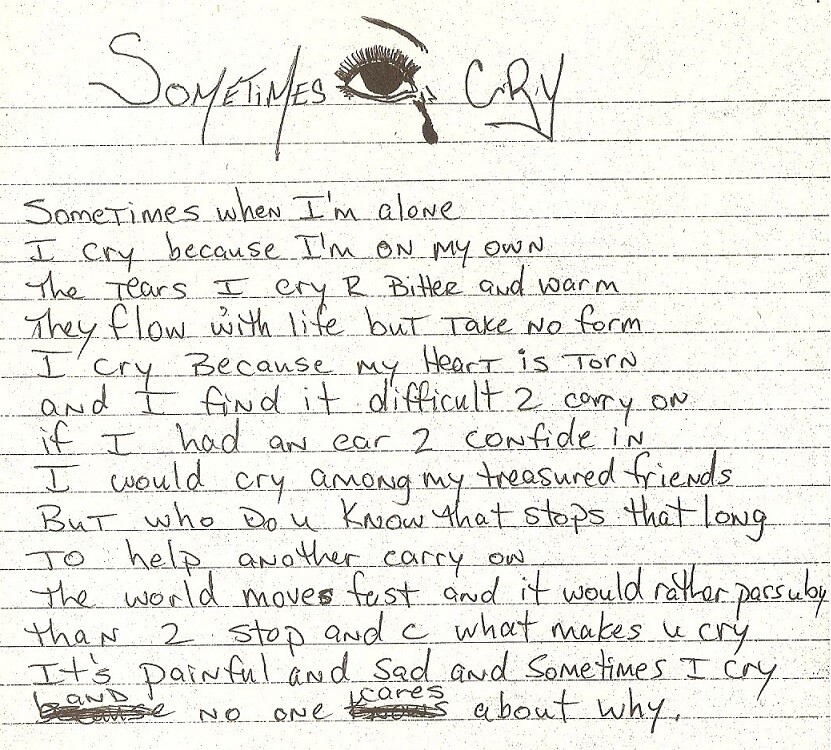Tupac Shakur, 「Sometimes I Cry」 - 사락포스트