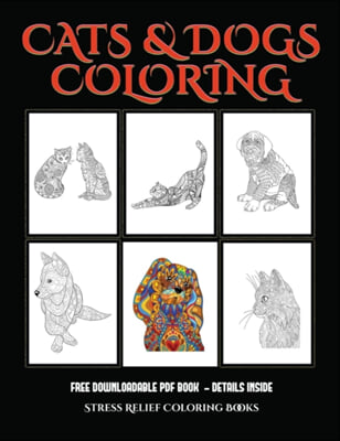 Stress Relief Coloring Books (Cats and Dogs) - 예스24