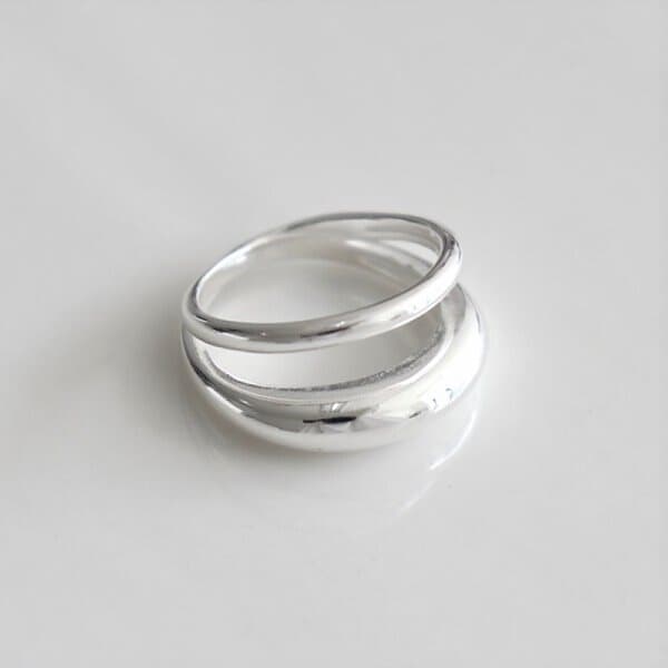 [Silver925] Basic layered ring - 예스24