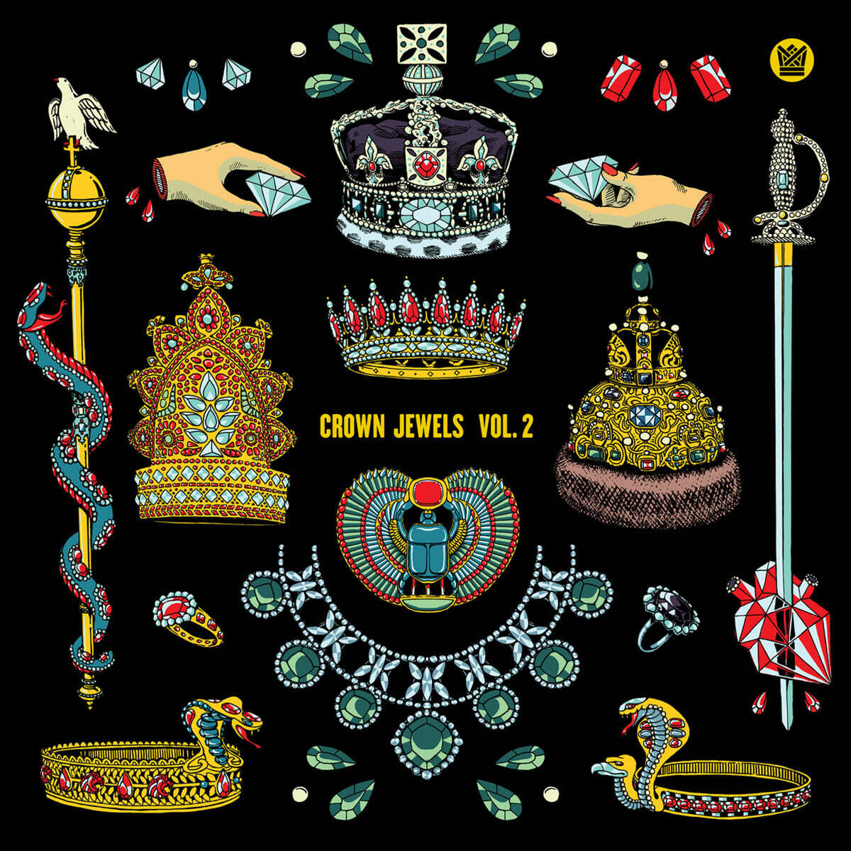 Big Crown Records 레이블 대표 뮤지션 컴필레이션 (Crown Jewels Vol. 2) [골든 헤이즈 컬러 LP ...