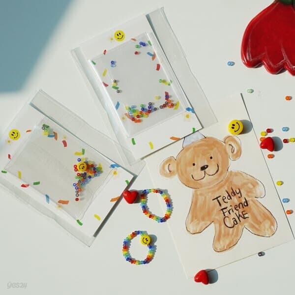 스마일 비즈 반지 만들기 DIY 키트 2type [무지개 레인보우 컬러 우정 고무줄 반지 세트] - 예스24