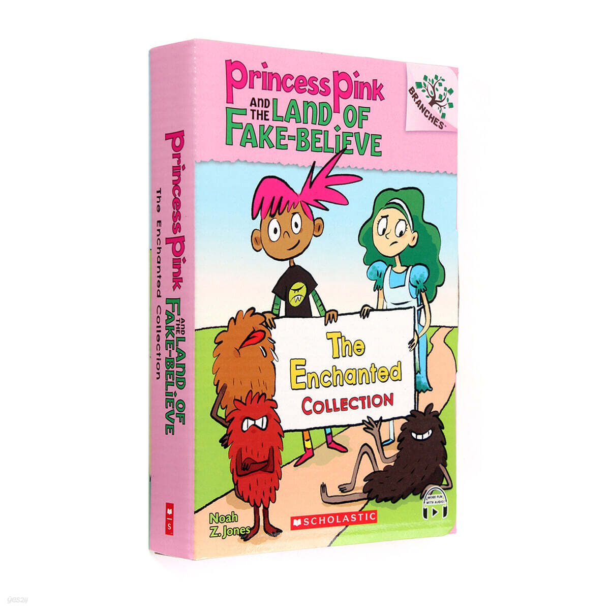 Princess Pink and the Land of Fake-Believe (Book+mp3 CD) 4종 박스 세트 ...