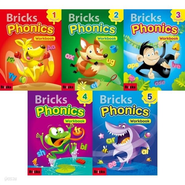 [중고샵] [영어 전문] BRICKS PHONICS 브릭스 파닉스 W/B 세트 (1~5) - 예스24
