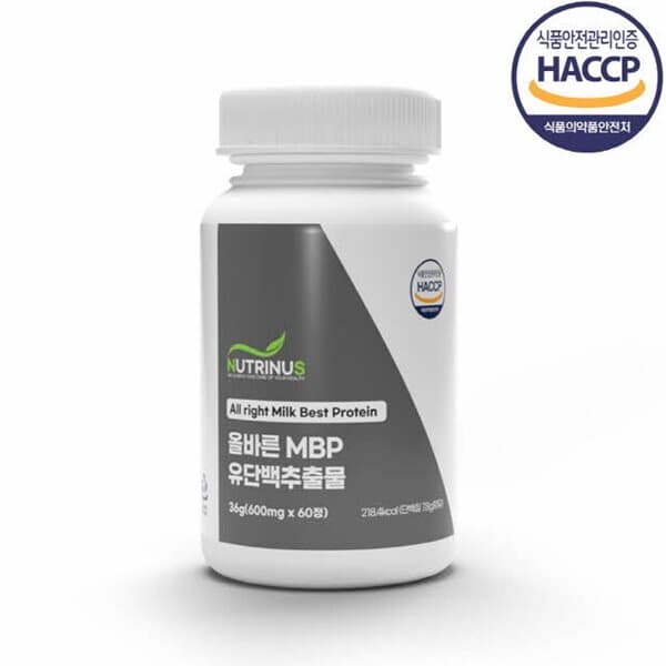 뉴트리너스 올바른 MBP 유단백추출물 600mg x 60정 - 예스24