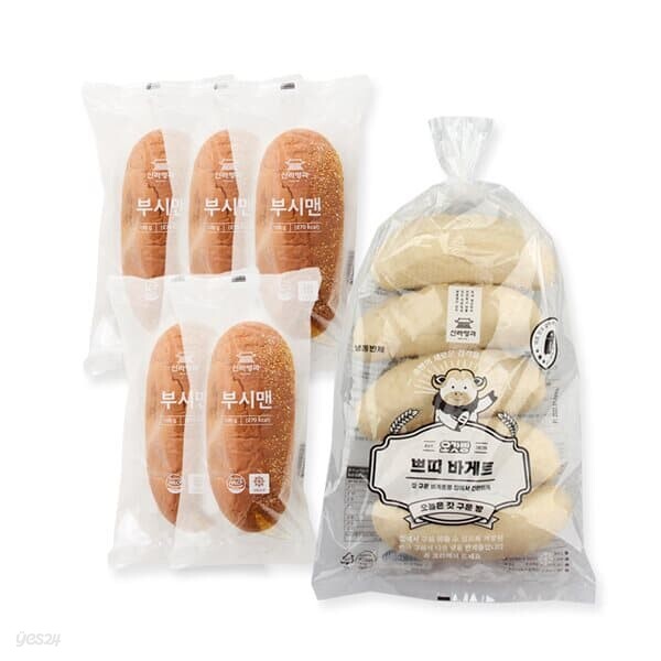홈카페브런치세트(부시맨5봉+쁘띠바게트)(냉동) - 예스24