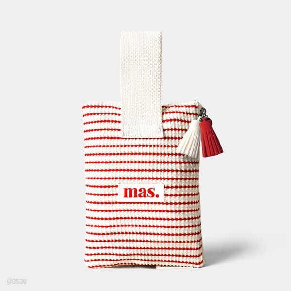 Strap pouch _ 와플 스트라이프 레드 - 예스24