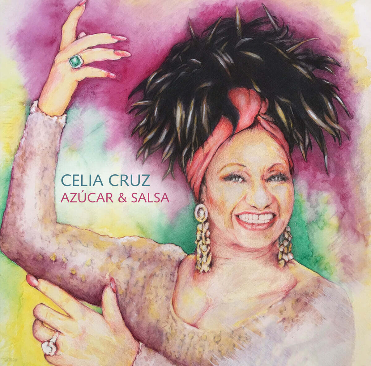 Celia Cruz (셀리아 크루즈) - Azucar & Salsa [핑크 마블 컬러 LP] - 예스24