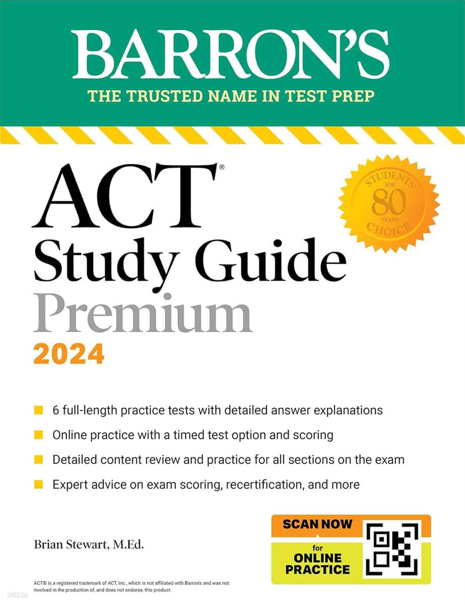 ACT Study Guide Premium Prep, 2024: 6 Practice Tests + Comprehensive ...