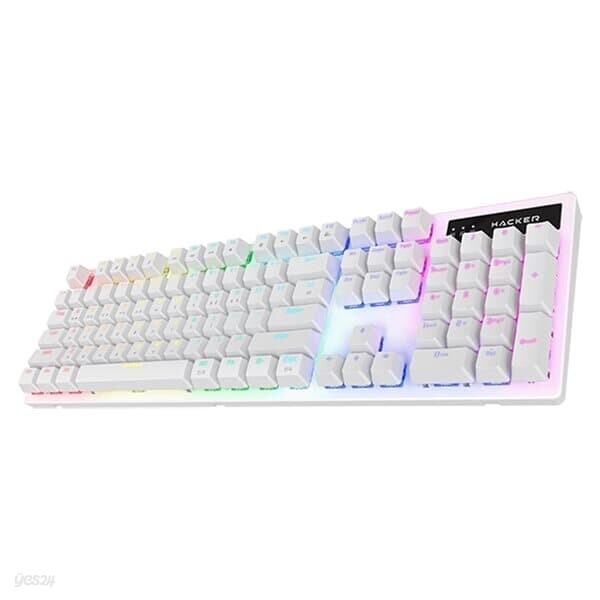 앱코 K560 축교환 레인보우 기계식 키보드 (화이트, 갈축) - 예스24