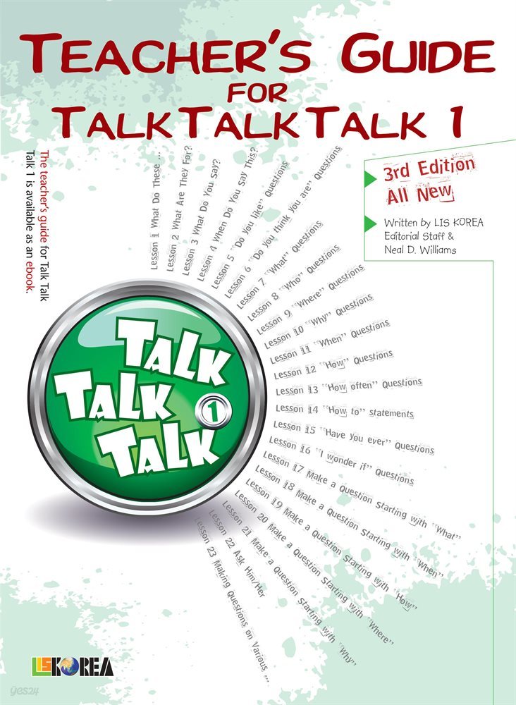 [전자책] Teacher's Guide for Talk Talk Talk 1 (3rd Edition) - 예스24