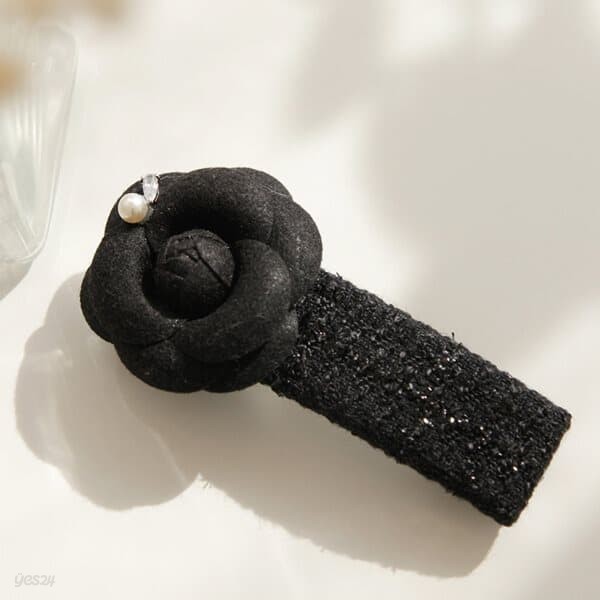 제이로렌 동백꽃 트위드 진주 반묶음 자동핀 H01093 - 예스24