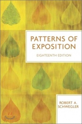 [중고샵] Patterns of Exposition, 18/E | Robert A. Schwegler | Addison ...