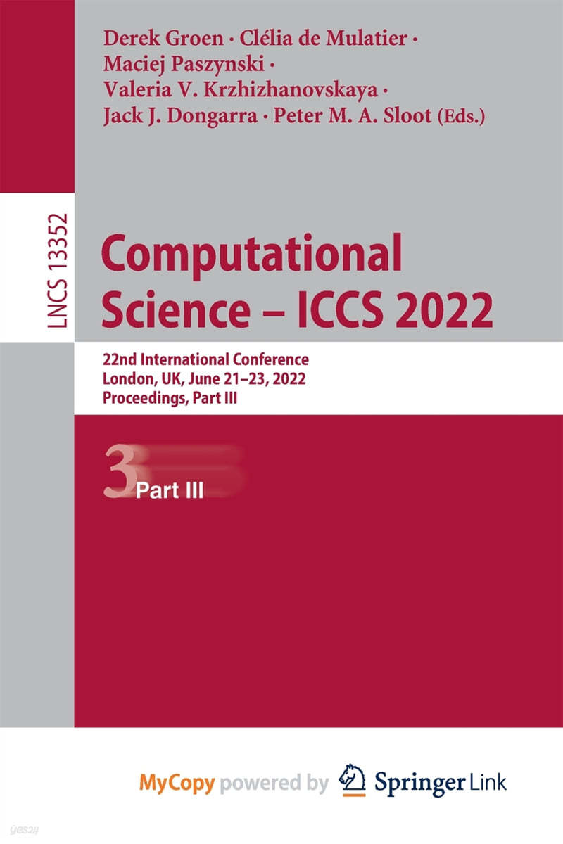 Computational Science - ICCS 2022 - 예스24