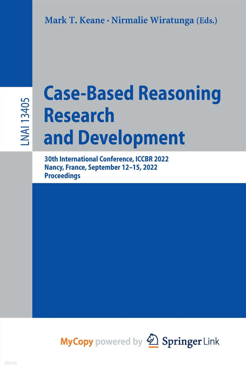 Case-Based Reasoning Research and Development - 예스24