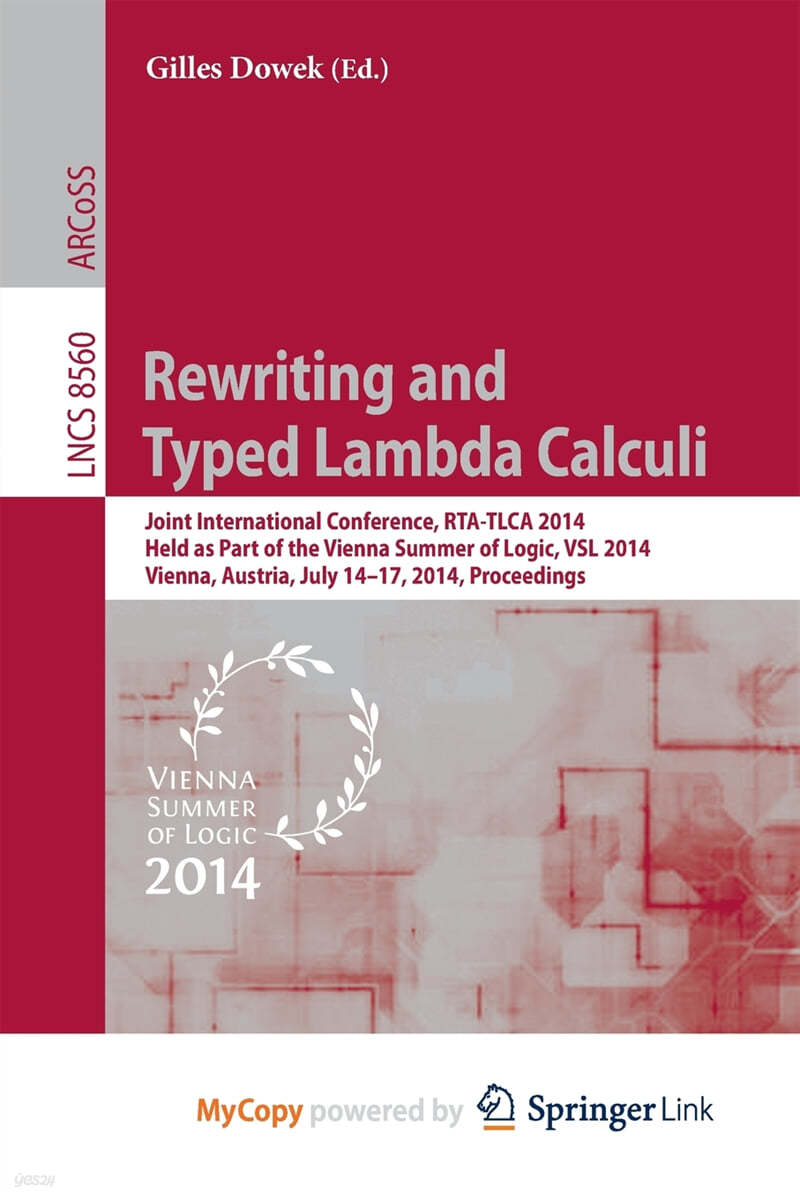 Rewriting and Typed Lambda Calculi - 예스24
