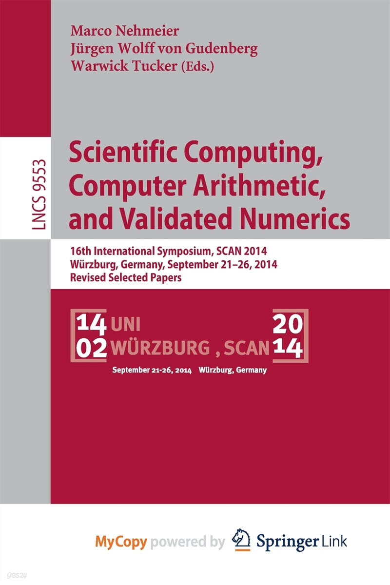 Scientific Computing Computer Arithmetic And Validated Numerics 예스24 