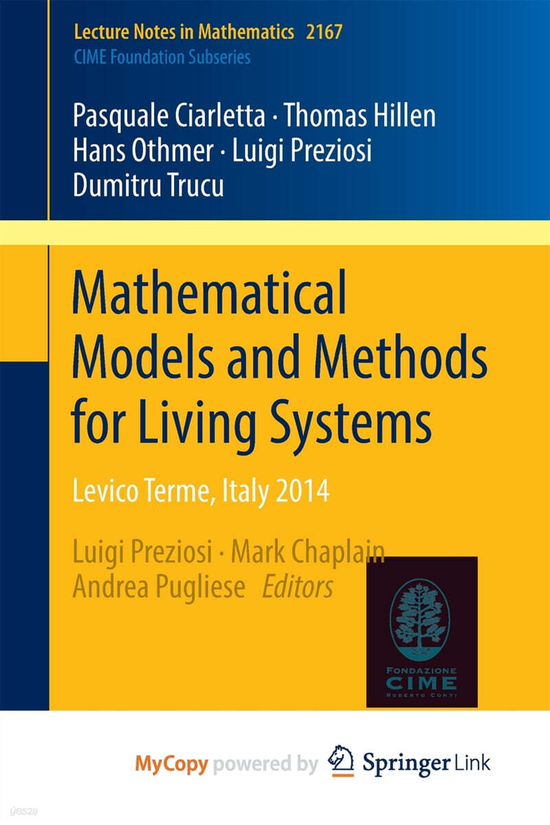 Mathematical Models and Methods for Living Systems - 예스24