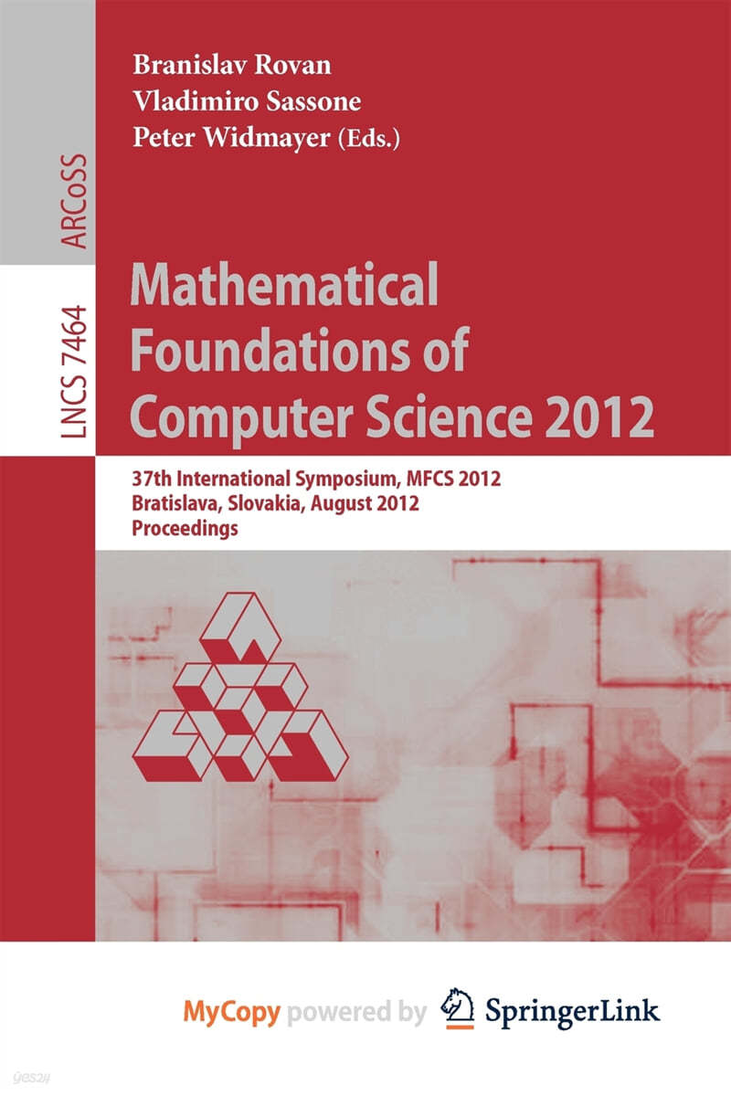 Mathematical Foundations of Computer Science 2012 - 예스24