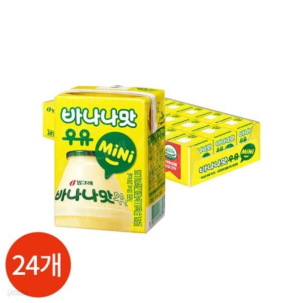 빙그레 바나나맛 우유 120ml x 24개 - 예스24