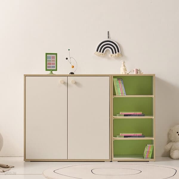 나다운 E0목재 LPM 1200 수납장세트 G형 책장세트 장식장 - 예스24