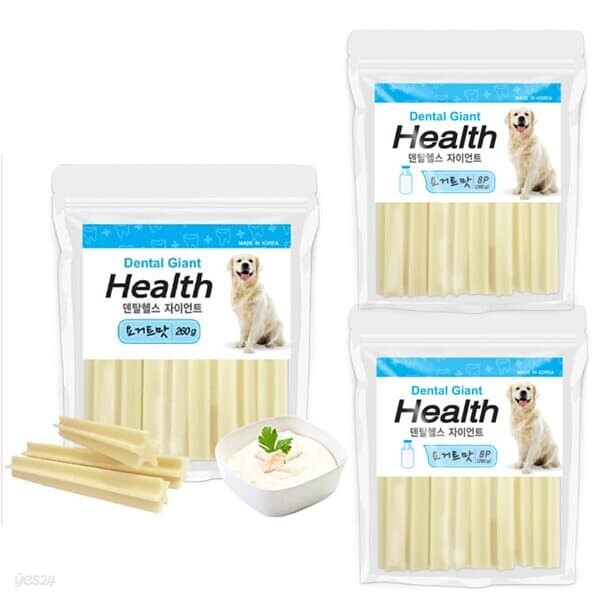 덴탈헬스플러스 자이언트 요거트맛 260g 3개묶음 대형견 개껌 - 예스24