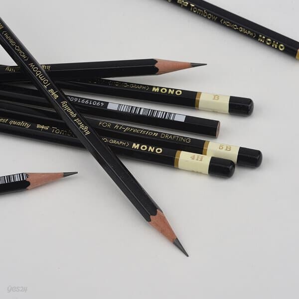 [톰보] 모노 연필 낱자루 6H 5H 4H 3H 2H H F HB B 2B 3B 4B 5B 6B - 예스24