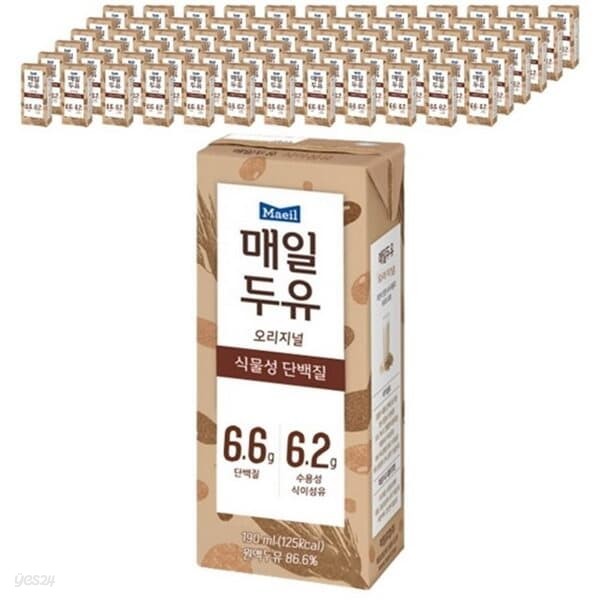 매일 두유 오리지널 190ml/24팩x3박스/무료배송 - 예스24
