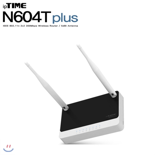 ipTIME N604T plus 유무선공유기 (300Mbps급 11n 4LAN 포트 유무선공유기 / 5dbi, 2ANT) - 예스24