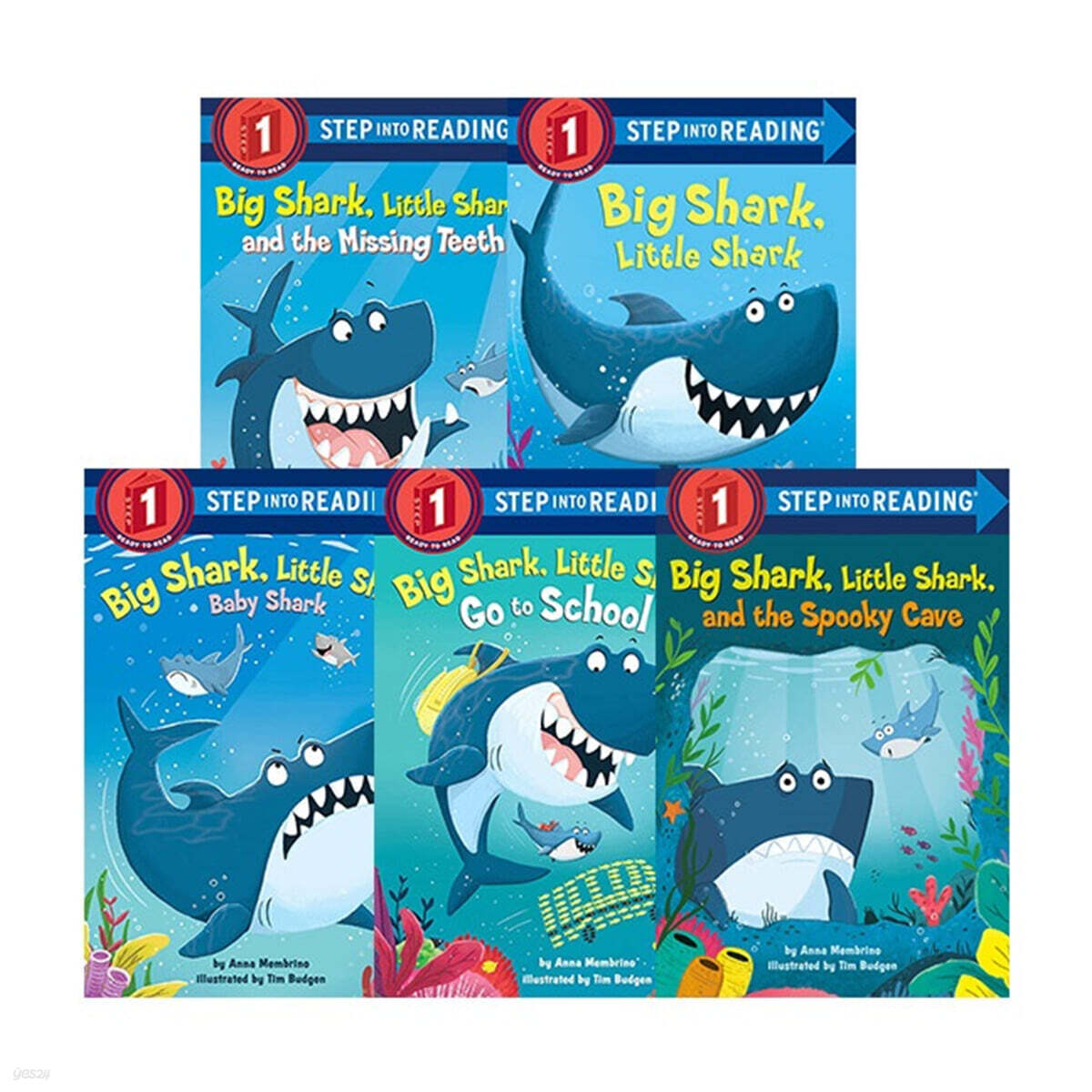 Step into Reading 1 : Big Shark Little Shark 시리즈 리더스북 5종 세트 - 예스24