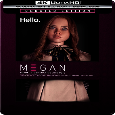M3GAN (Unrated Edition) (메간) (2023)(Steelbook)(한글무자막)(4K Ultra HD + Blu-ray) - 예스24