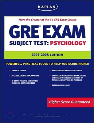 Kaplan GRE Exam : Subject Test, Psychology (2007-2008) - 예스24