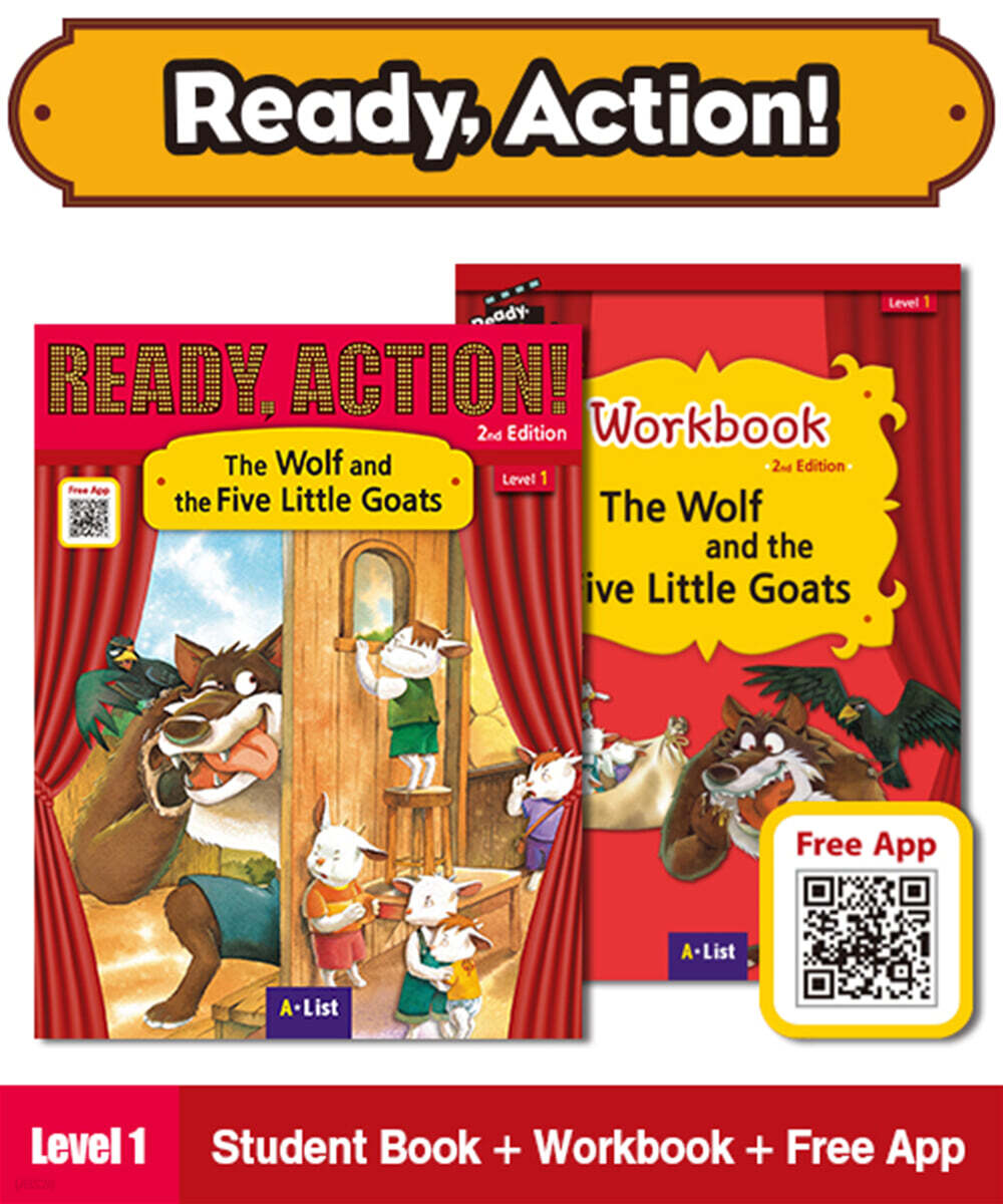 Ready Action Level 1 : The Wolf and the Five Little Goats (SB+WB) - 예스24