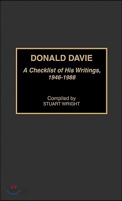Donald Davie: A Checklist of His Writings, 1946-1988 - 예스24