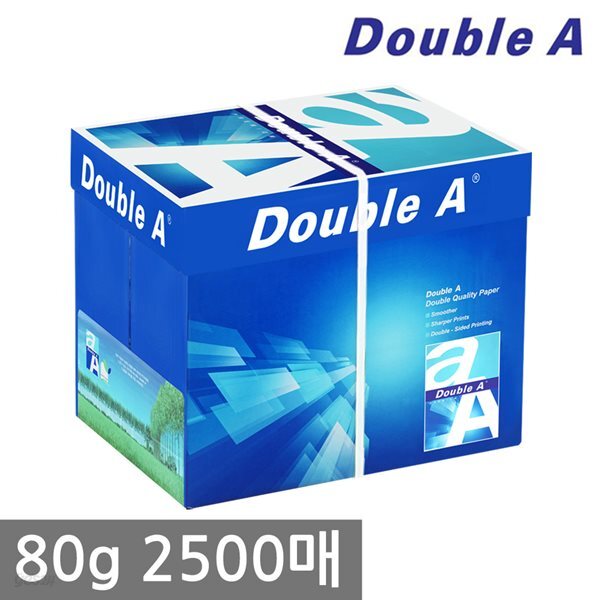 더블에이 A4 복사용지(A4용지) 80g 2500매 1BOX - 예스24