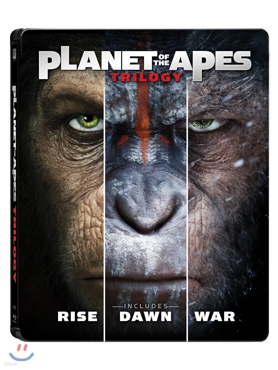 혹성탈출 트릴로지 (3Disc 스틸북 한정판) : 블루레이 - YES24