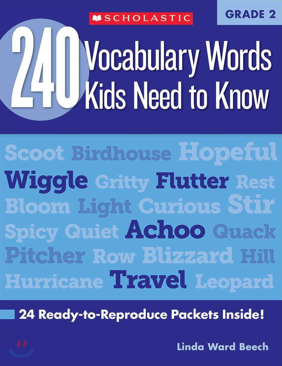 240 Vocabulary Words Kids Need to Know: Grade 2: 24 Ready-To-Reproduce ...