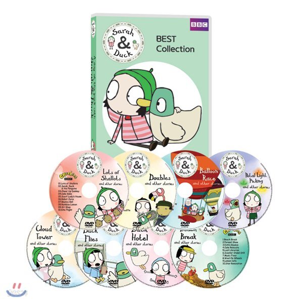 사라앤덕 Sarah&Duck 유아영어DVD 8종세트 어린이영어DVD - YES24