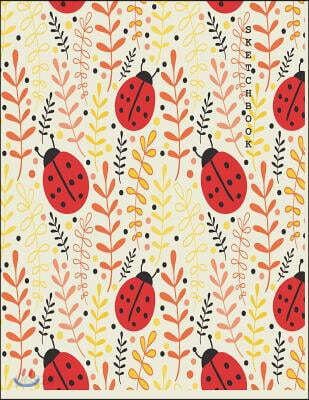 Sketch Book: Ladybug Cover (8.5 X 11) Inches 110 Pages, Blank Unlined ...