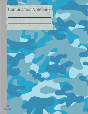 Camouflage Blue Composition Notebook - Wide Ruled: 130 Pages 7.44 X 9. ...