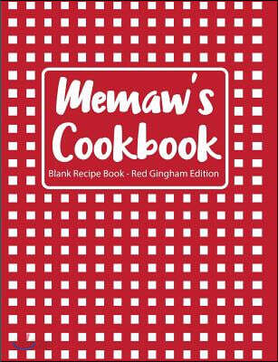 Memaw's Cookbook Blank Recipe Book Red Gingham Edition - 예스24