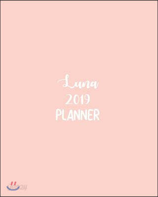 Luna 2019 Planner: Calendar with Daily Task Checklist, Organizer ...