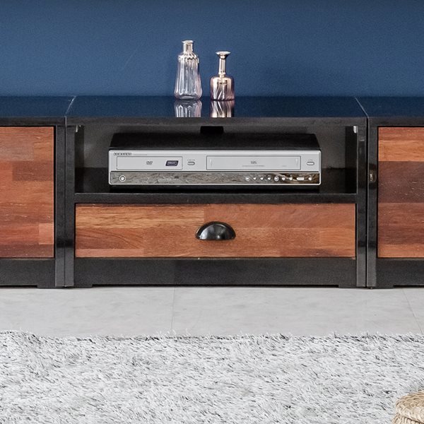 쉐도우 멀바우원목 고광택LPM 600 오픈 TV거실장 티비다이 - 예스24