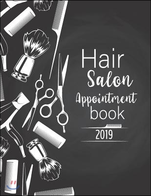 Hair Salon Appointment Book 2019: Calendar Monthly 52 Weeks Monday to ...