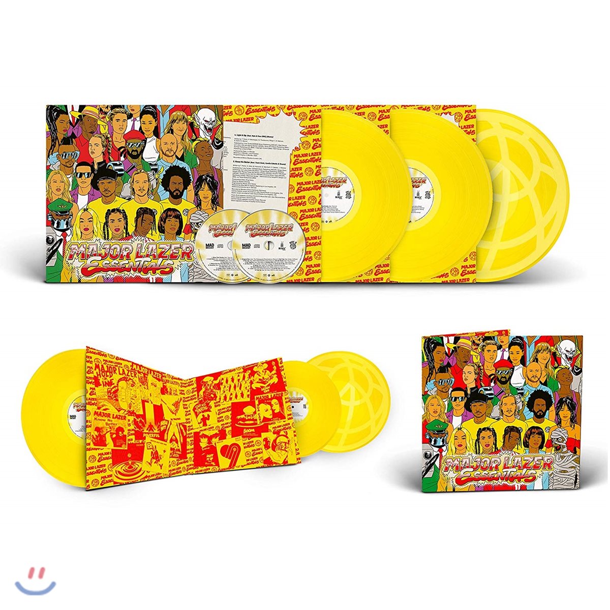 Major Lazer - Essentials 메이저 레이저 데뷔 10주년 기념 베스트 앨범 [옐로우 컬러 3LP+2CD ...