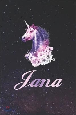 Jana: First Name Personalized Unicorn Customized Names Gift Birthday ...