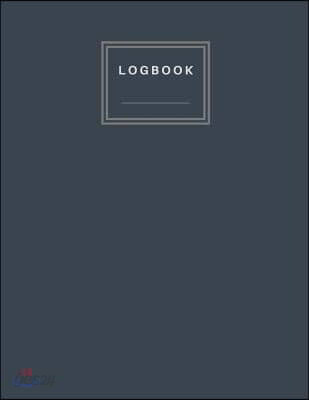 Logbook: Black Carbon Cover Log Book Blank and Numbered 365 Pages Size ...