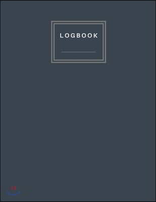 Logbook: Carbon Black and Blue Cover Lined and Numbered 365 Pages with ...