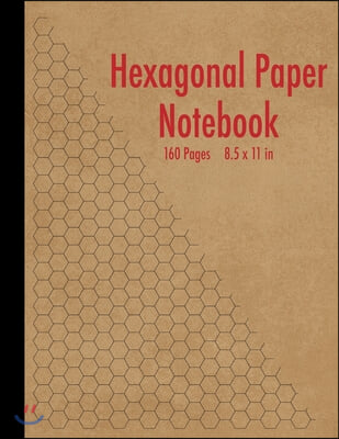Hexagonal Paper Notebook: Graph Paper Notebook - 160 Pages - 0.2 ...
