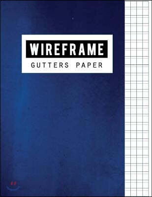 Wireframe Gutters Paper: Graph Writing Blank Book, Grid Handwriting ...